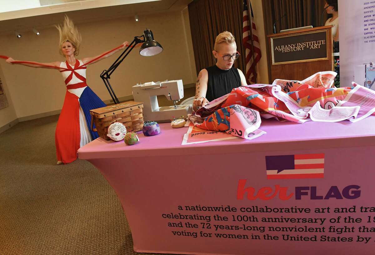 Photos: Her Flag represents women's suffrage