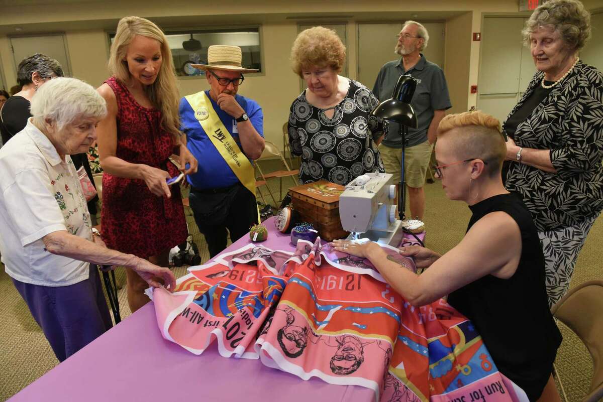Photos: Her Flag represents women's suffrage