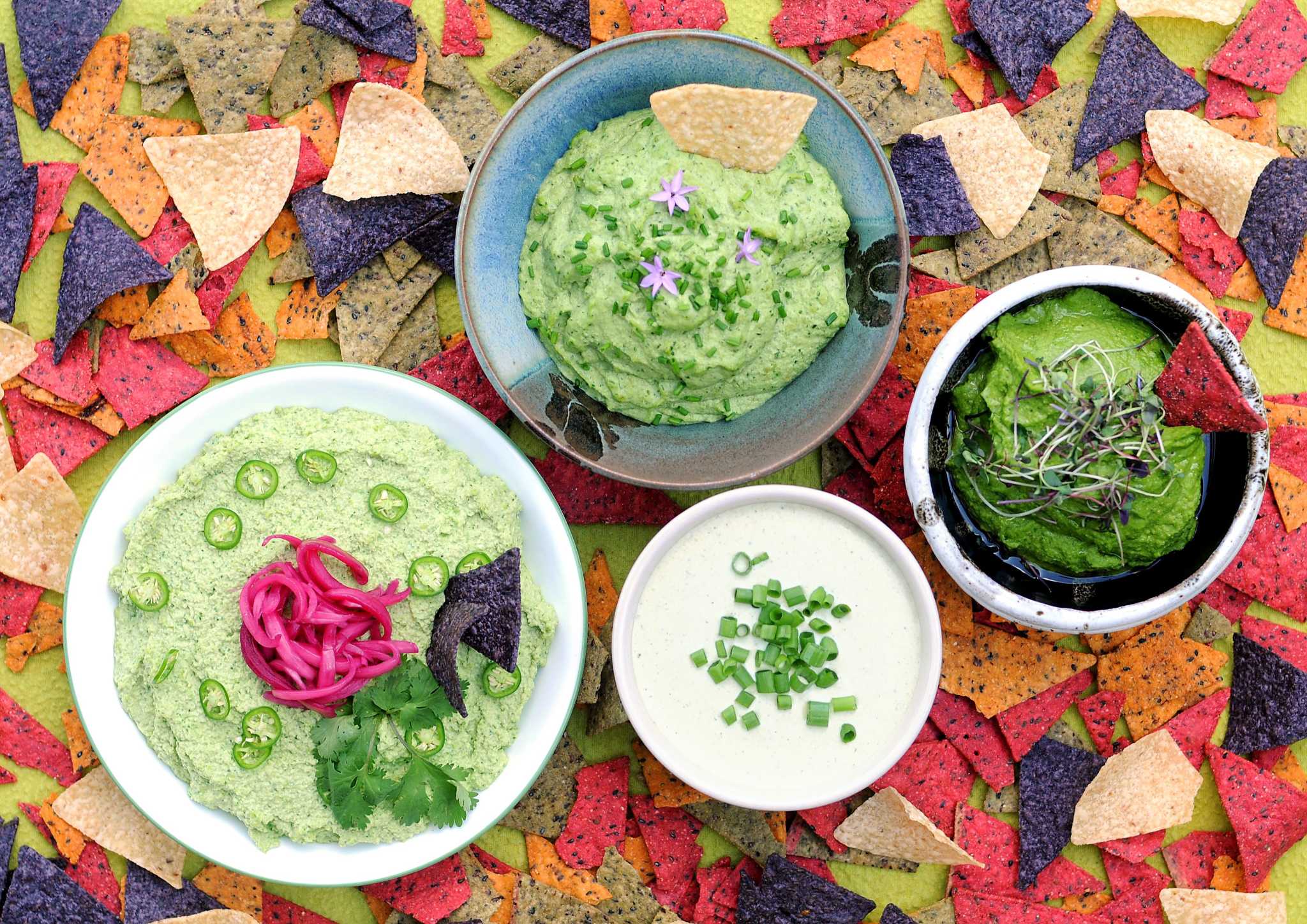 Holy guacamole are avocados expensive! Here are 4 other green dips