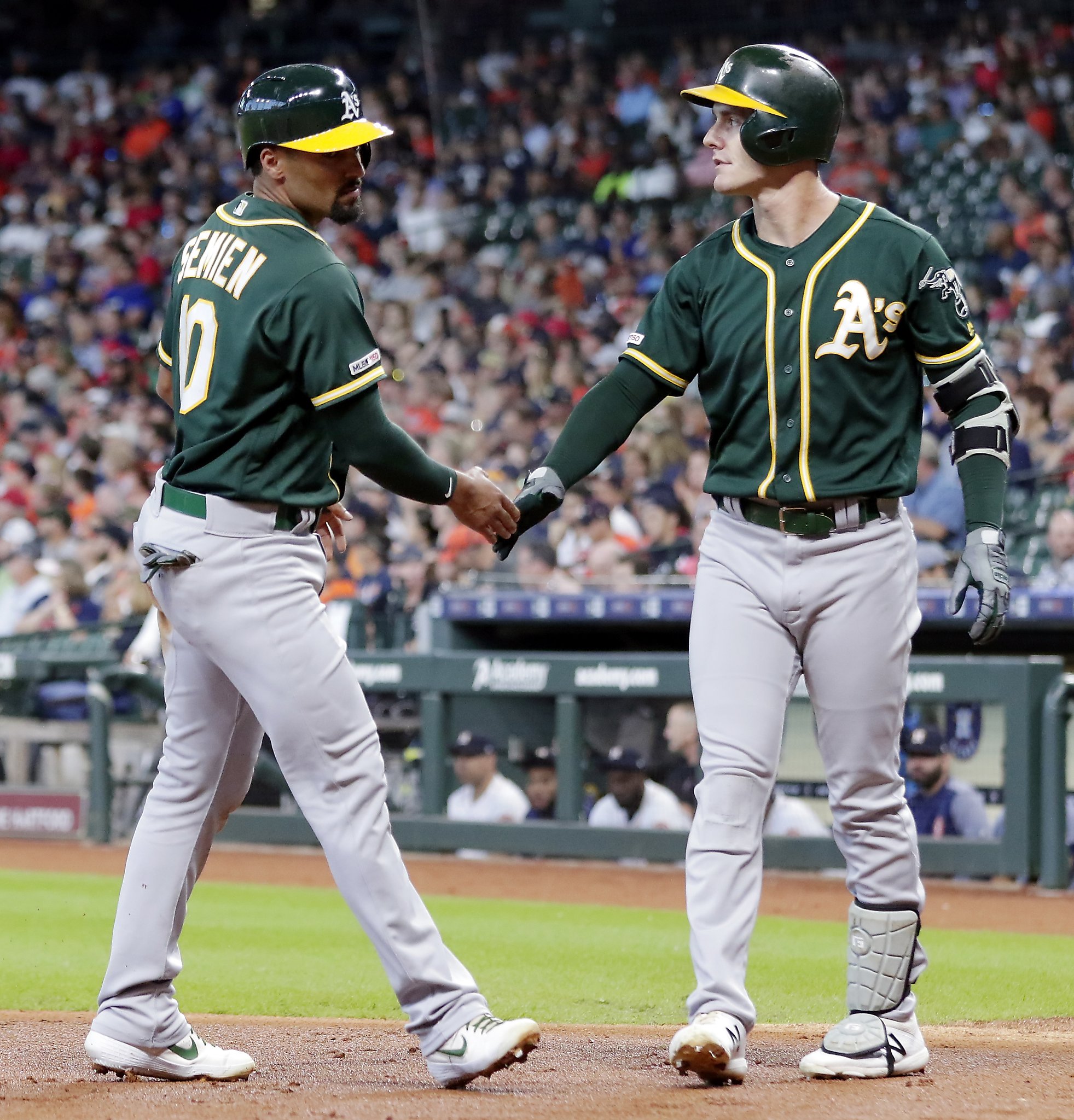 A’s Mark Canha provides strong fill-in work