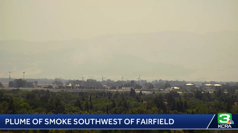 Fire sparks near I-680 southwest of Fairfield