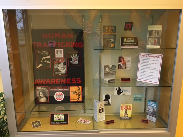 Displays at libraries promote education of human trafficking