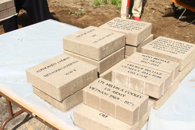 Order forms available for personalized bricks at Veterans and Homefront ...