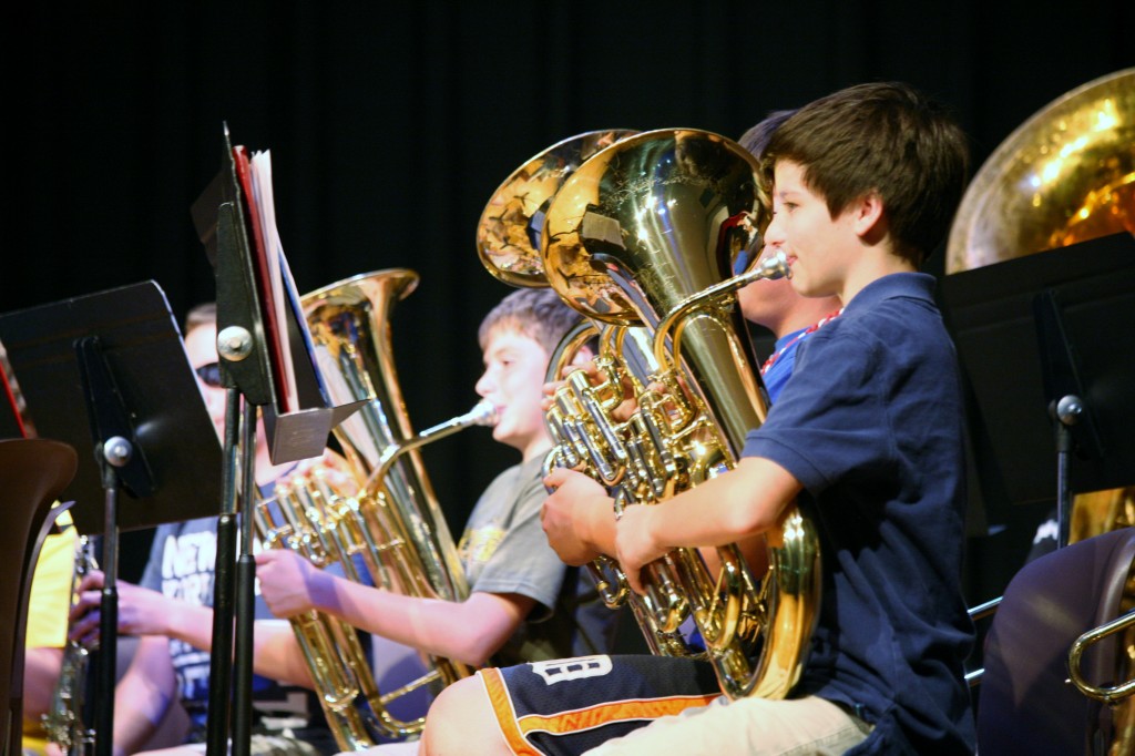 Crossroads middle school band ends year with action-themed concert