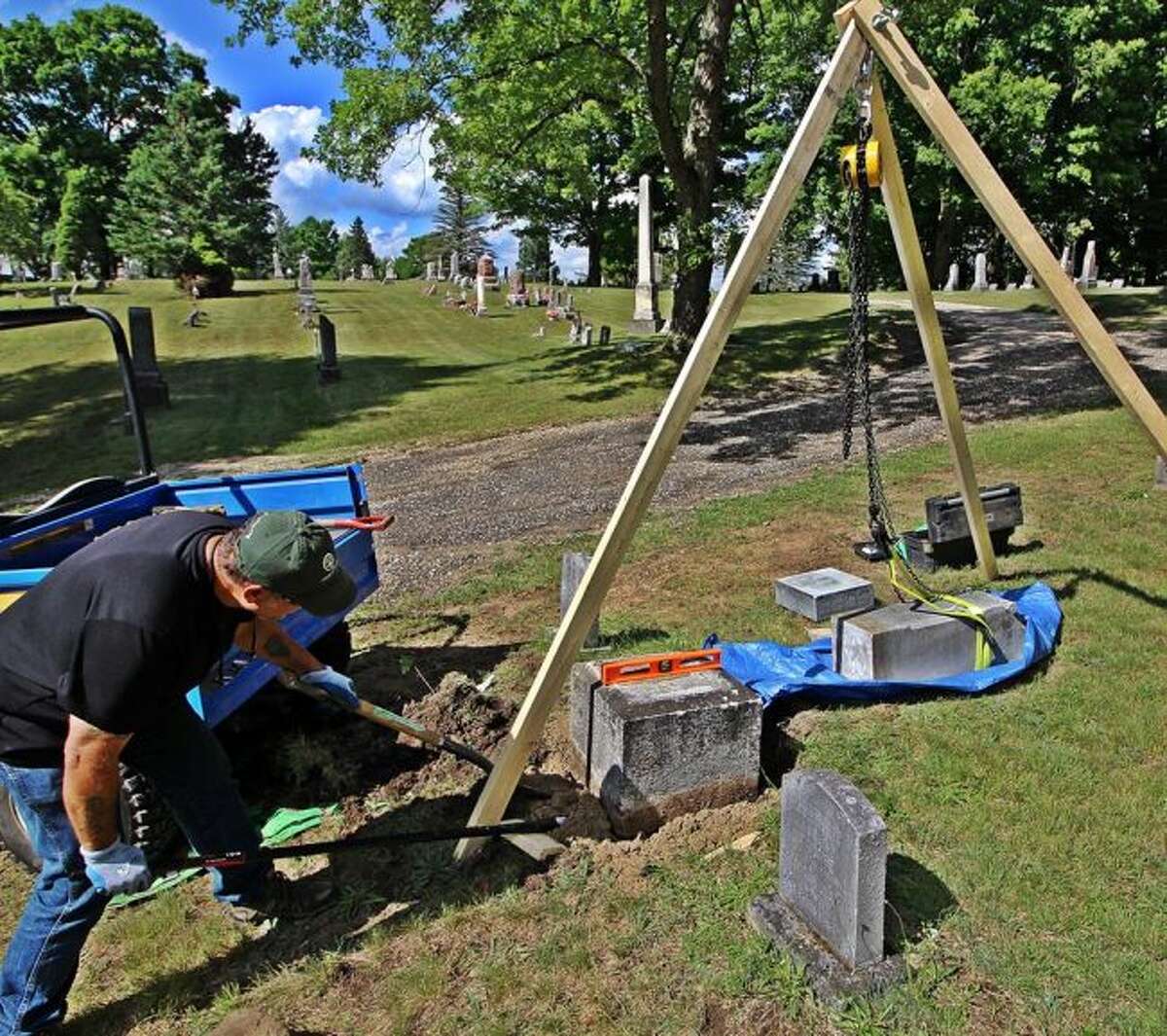 Hobby of cleaning, restoring headstones becomes way to save history