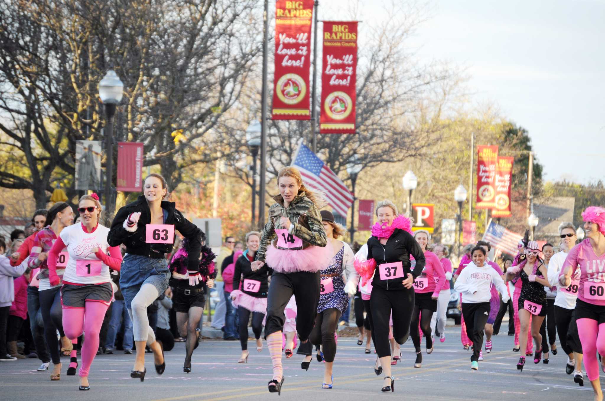 Preparing to paint the town pink