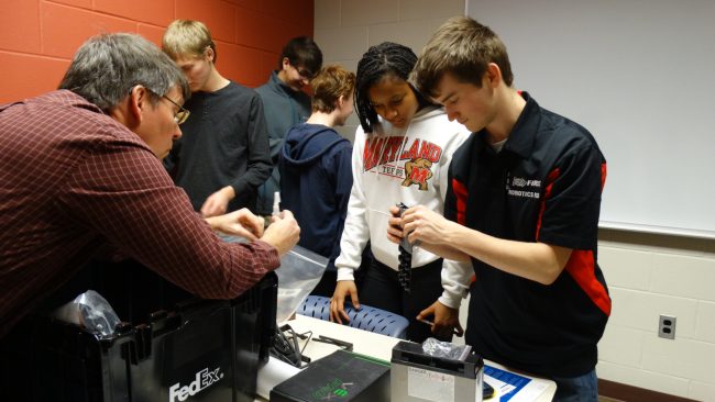 High school students kick off robotics season on Saturday