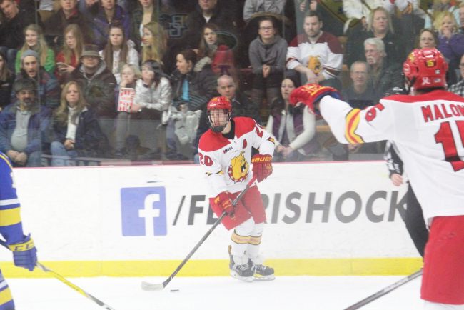 Ferris hockey’s Gerald Mayhew signs pro contract