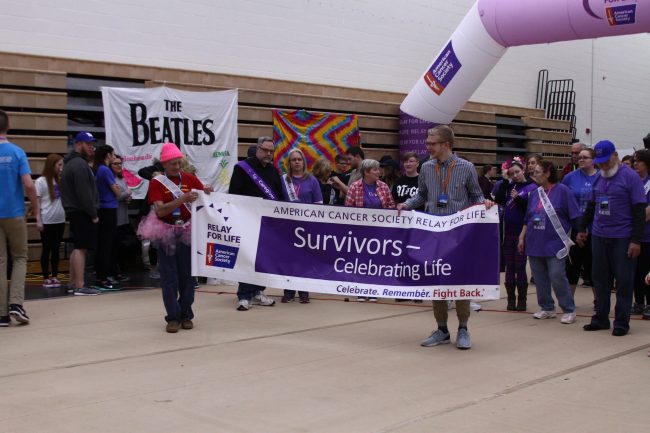 Ferris State students participate in Relay for Life at Jim Wink Arena