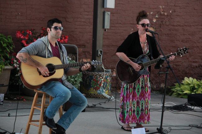 Dan Kirshner entertains during Pocket Park Music Series