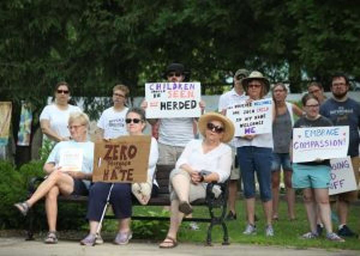 Protesters march through Big Rapids