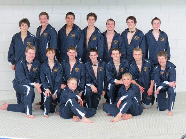 Swim team gets new warm up suits