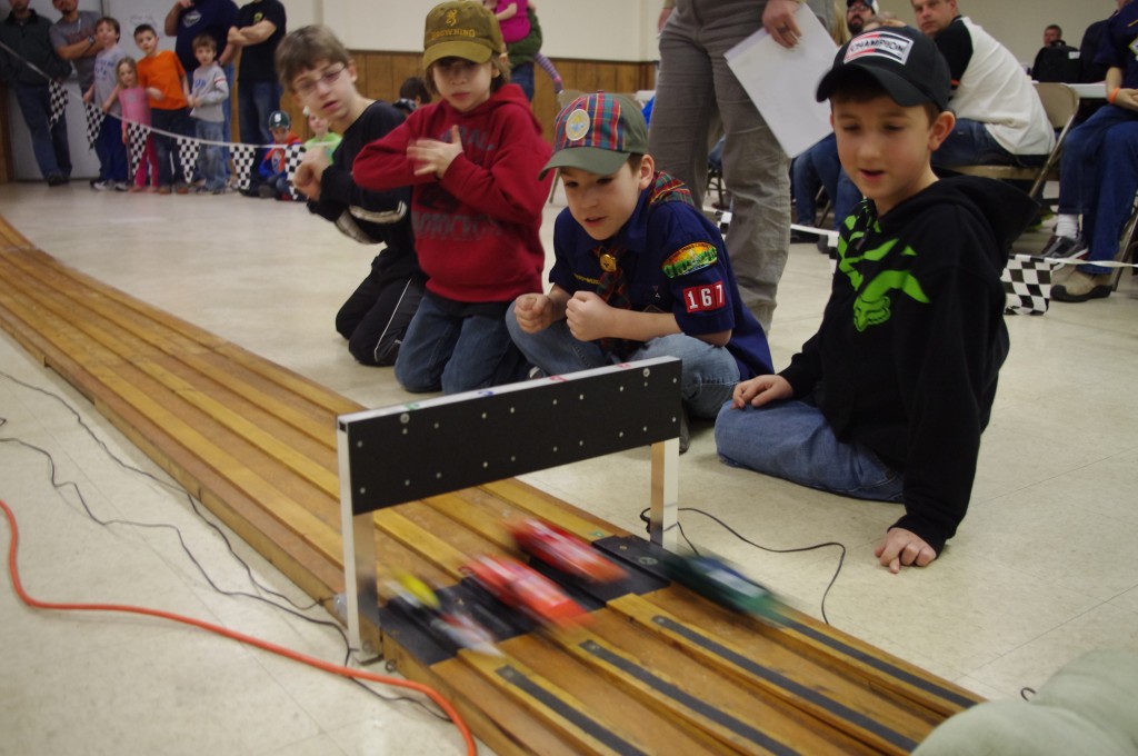 Pinewood Derby: They're off to the races