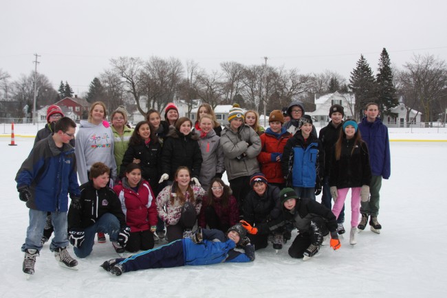 Kennedy Elementary School students take advantage of ice rink