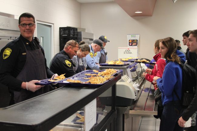 City public safety department serves up lunch to students