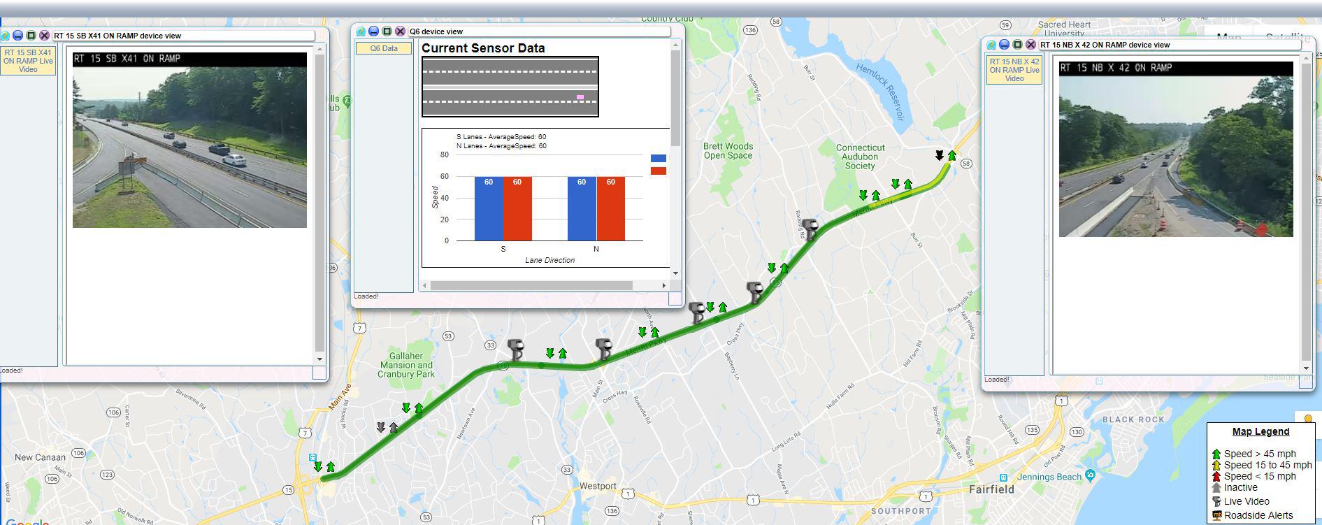 Live cams, speed sensors track traffic in Merritt Parkway work zone
