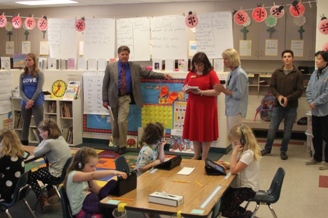 Department of ed representative visits Onekama schools