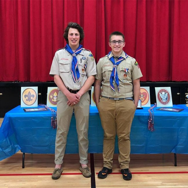 Fink, Adams earn Eagle Scout rank