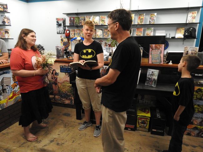 Michigan couple chooses comic book shop to wed again