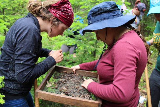 Northern Michigan University students take part in archaeological dig