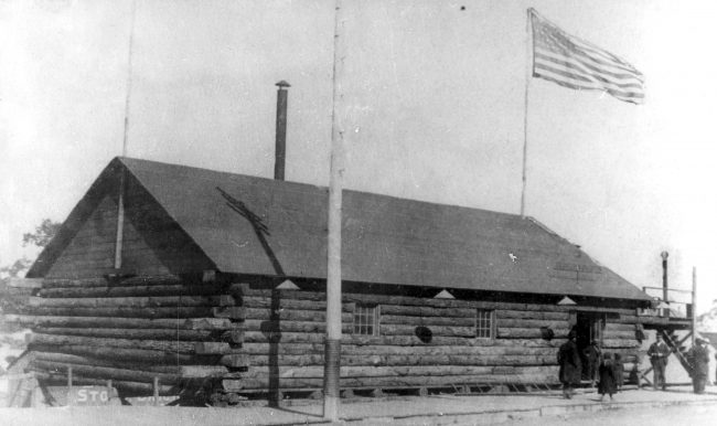 Log cabin was Republican election headquarters