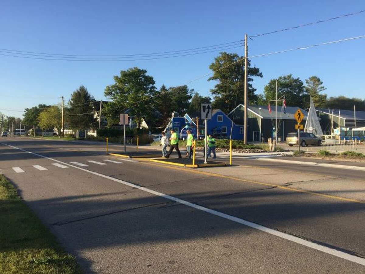 New pedestrian signs in Traverse City area considered a success