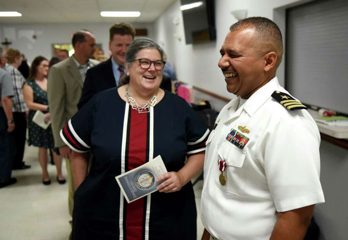 Photos: Naval change of command ceremony in Saratoga Springs