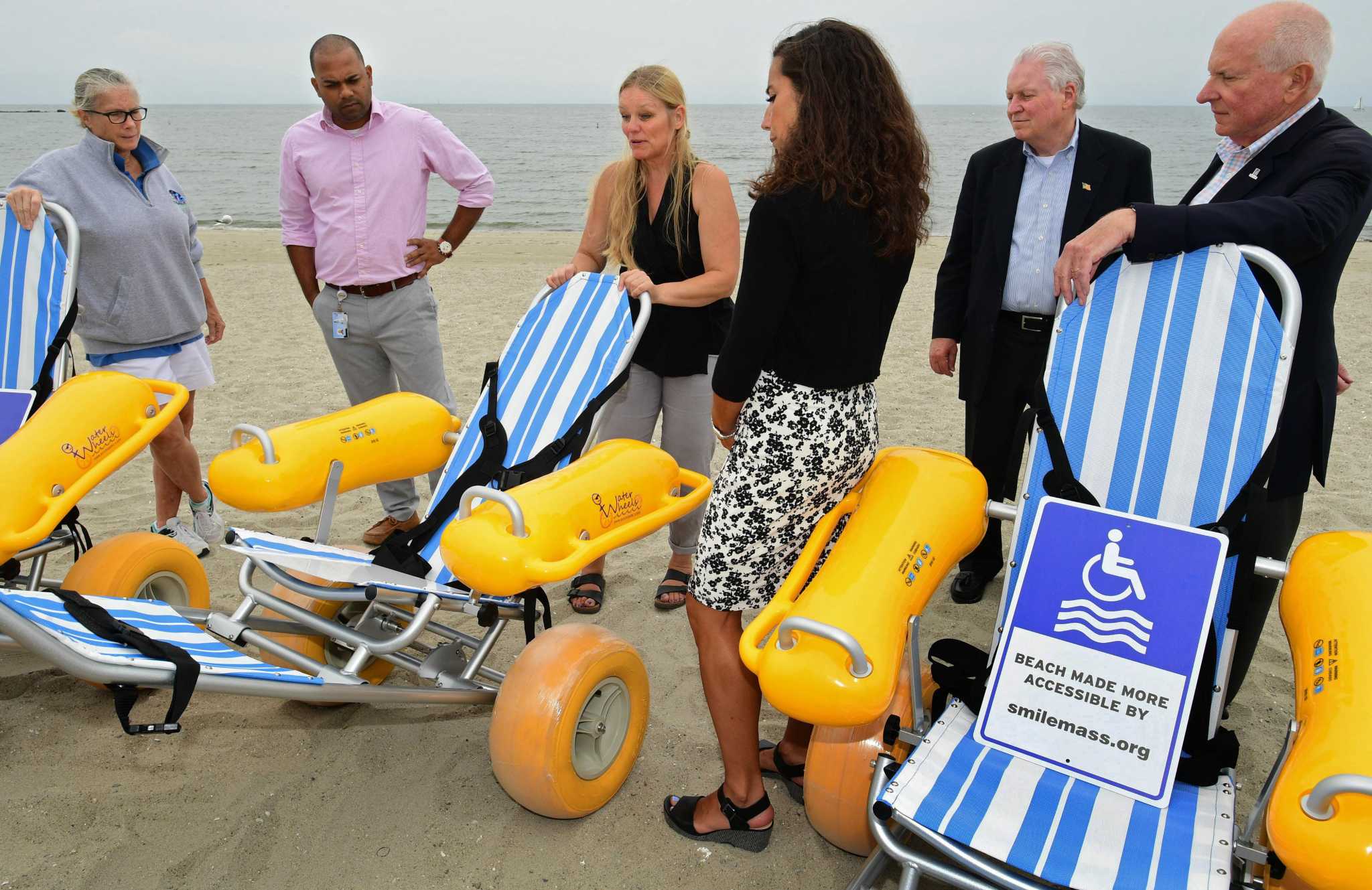 Floatable wheelchairs debut at area beaches