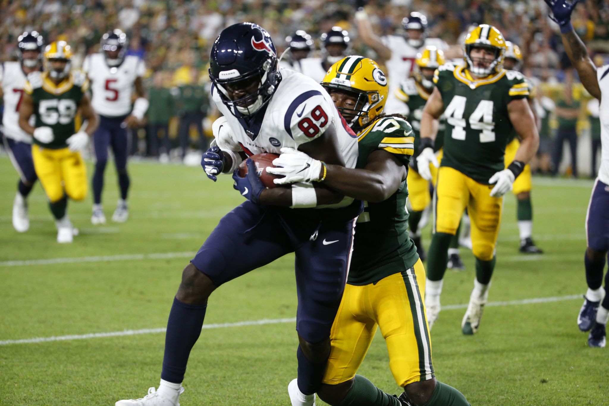 Texans sign LB Nate Hall, cut TE Jerell Adams, work out Eric Lee