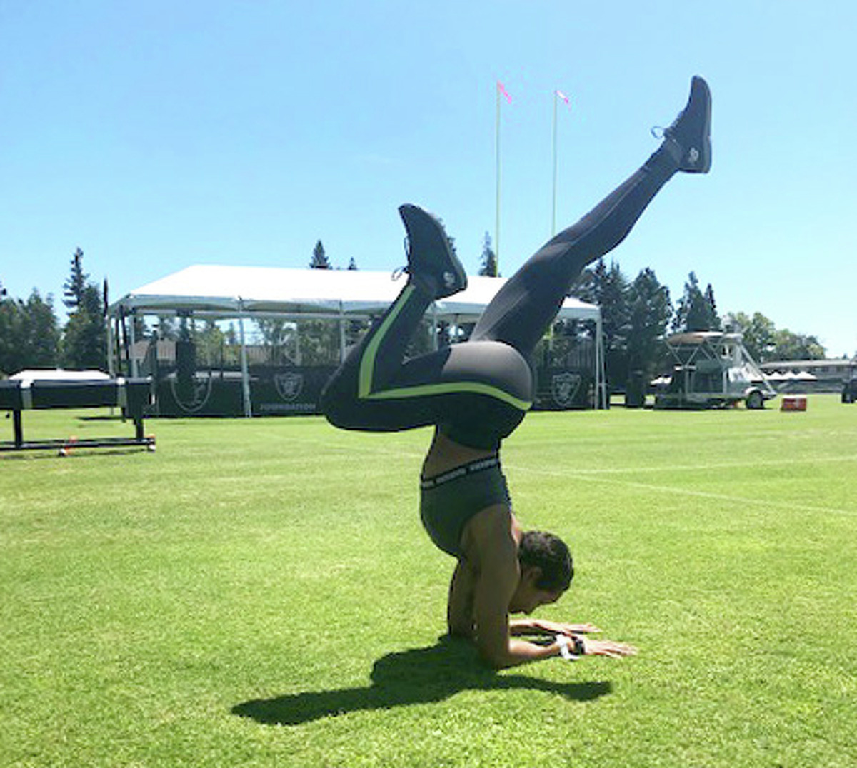 Meet the yoga teacher helping the Oakland Raiders with their asanas