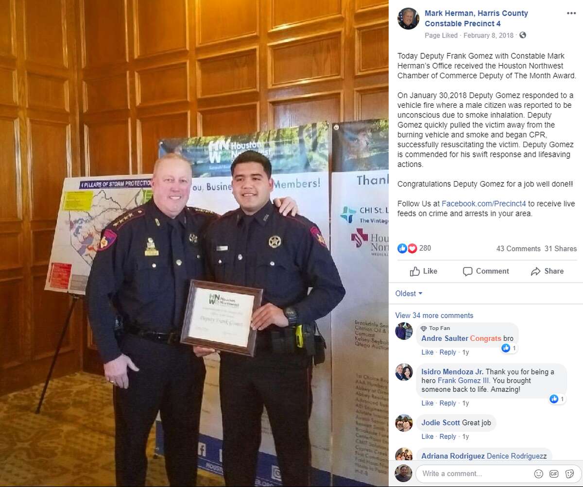 Harris County Pct. 4 deputy, previously honored as 'Deputy of the Month ...