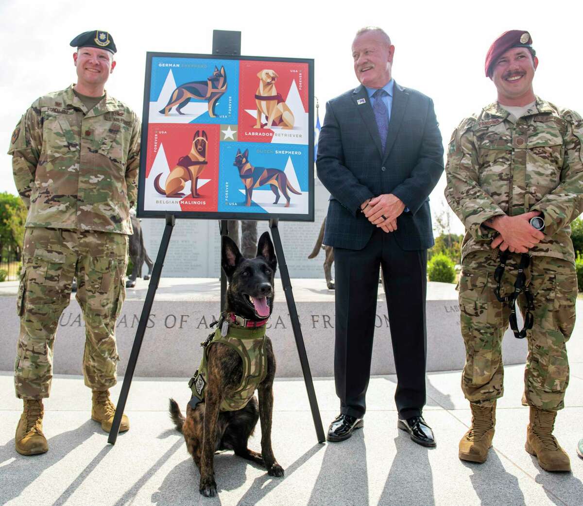 PHOTOS: U.S. Postal Service unveiled a stamp honoring military working dogs