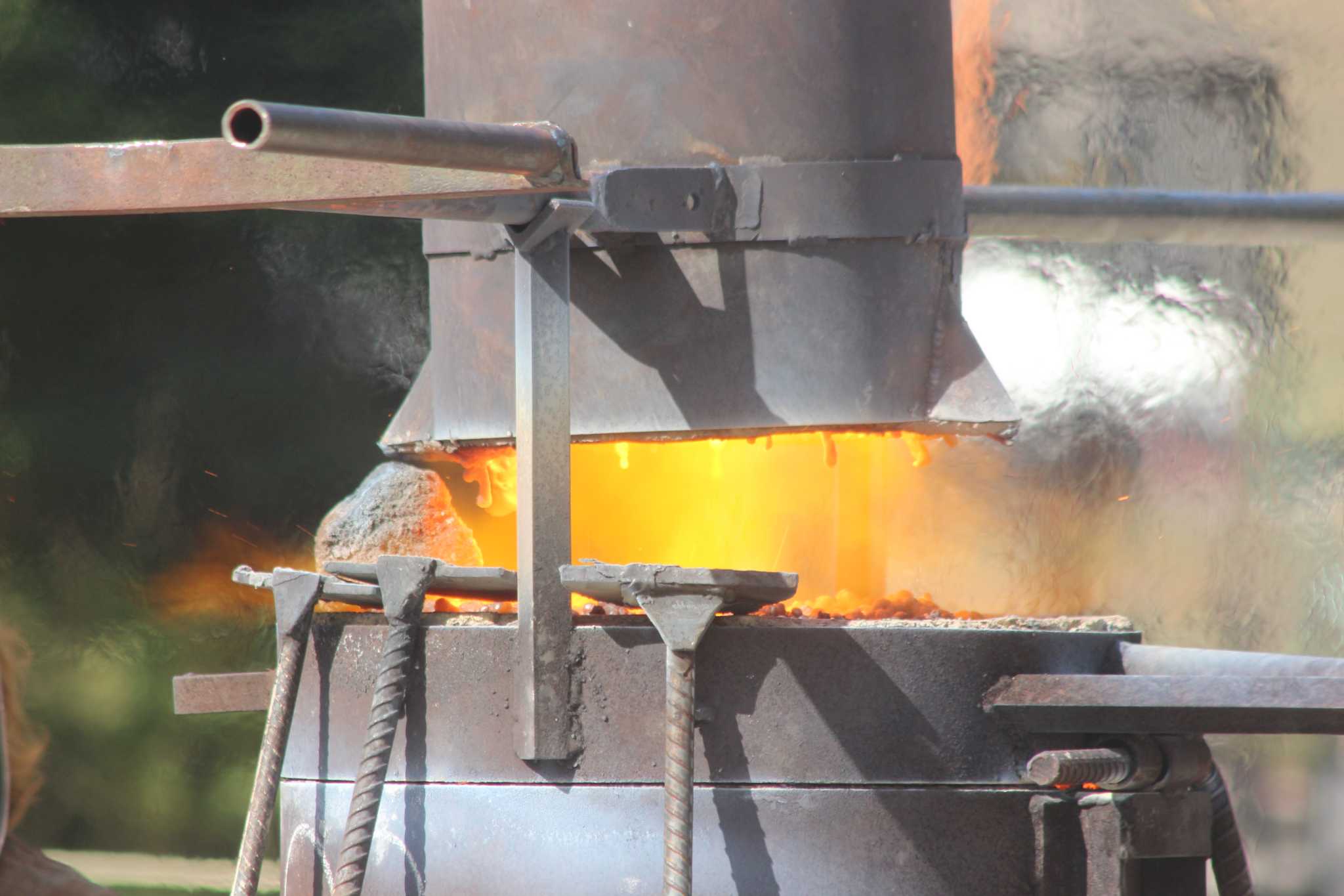 CAST IN THE FIRE: Frankfort art students witness iron pour