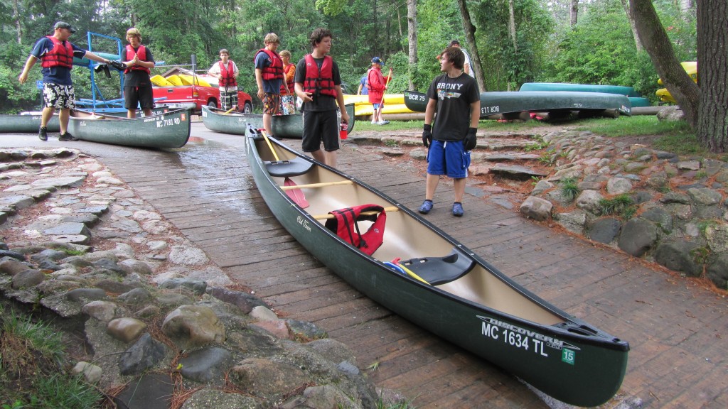 Scouts clean up Pere Marquette River