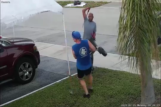 Florida man swings sword at jogger during fight over pile of trash