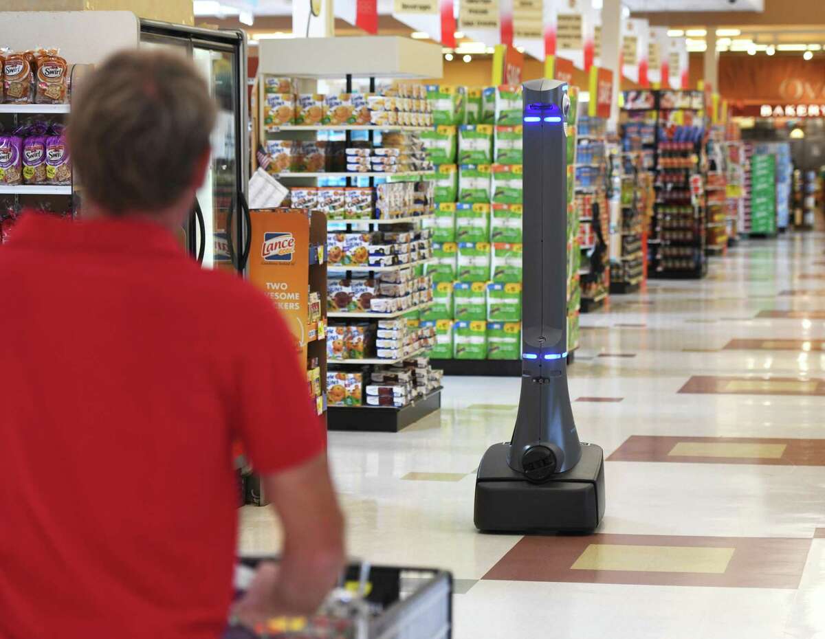 Robots roaming the aisles of Stamford Stop & Shop stores