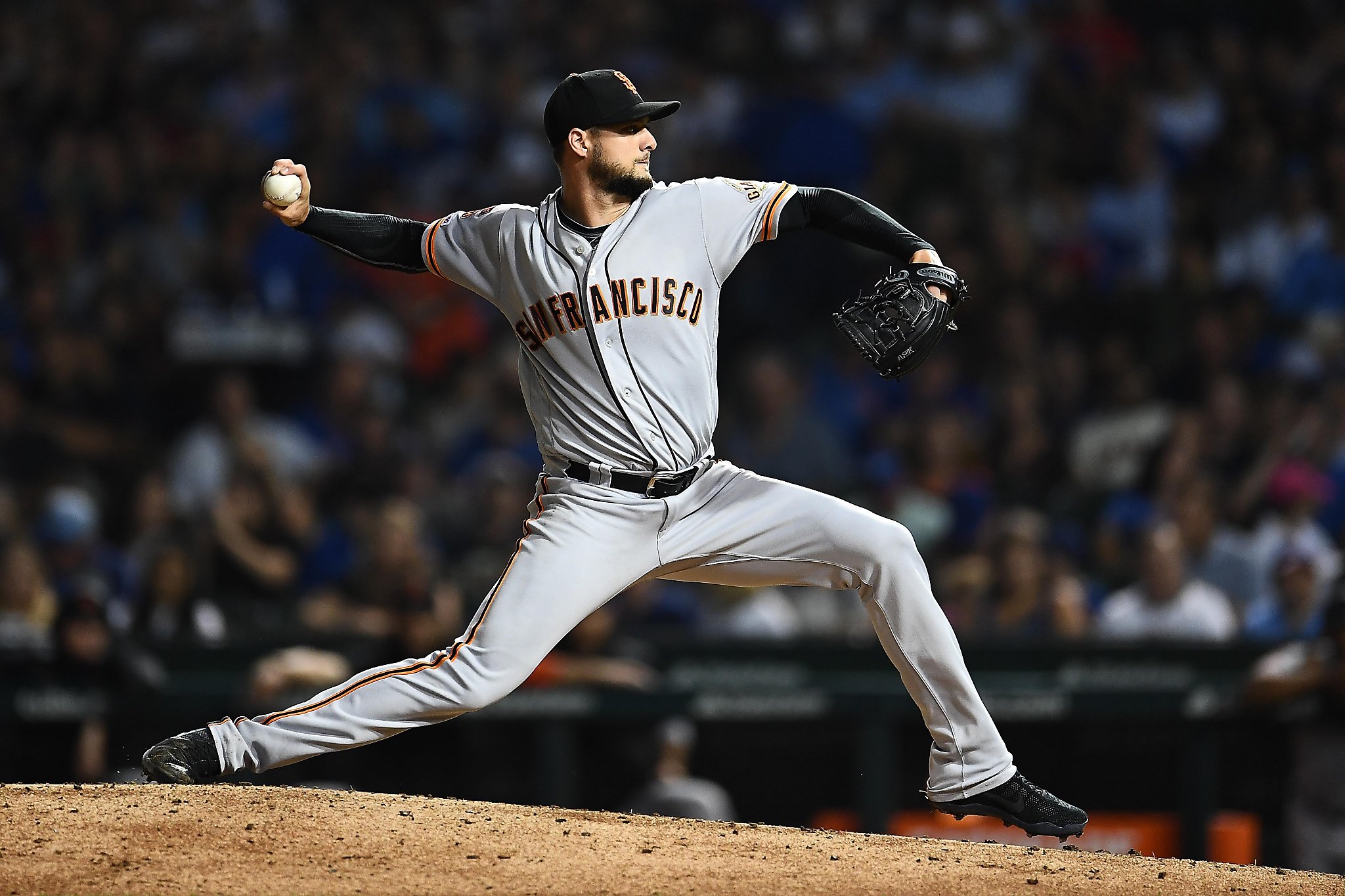 Giants' Tyler Beede saves himself from 106-mph line drive coming right ...