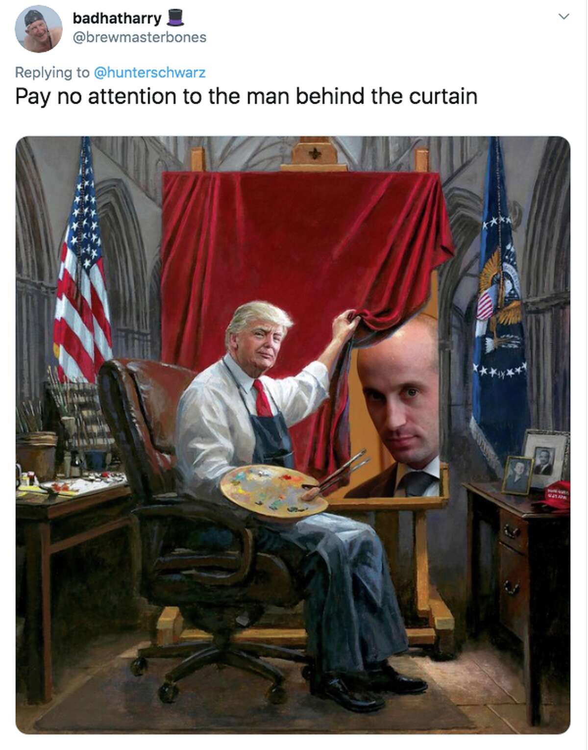 The internet had a field day with artist's pro-Trump painting