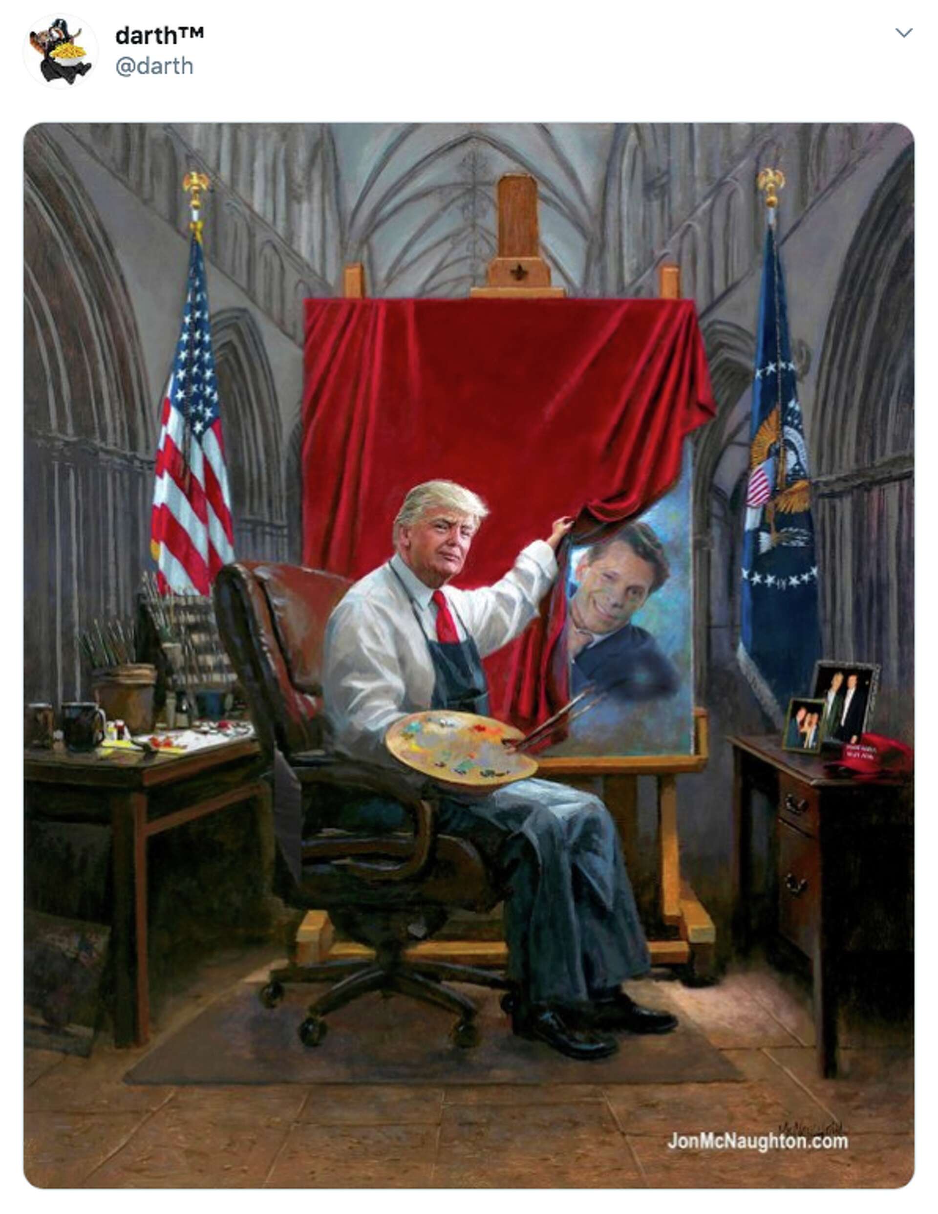 The internet had a field day with artist's pro-Trump painting