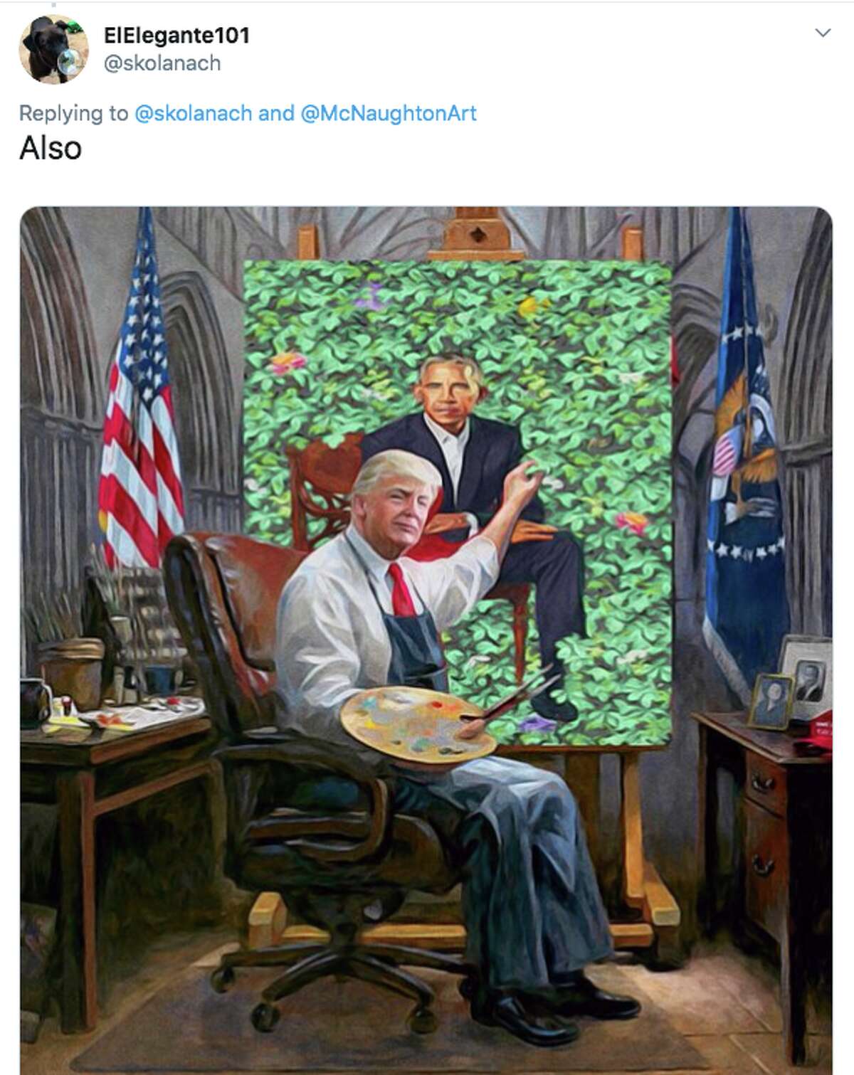 The internet had a field day with artist's pro-Trump painting