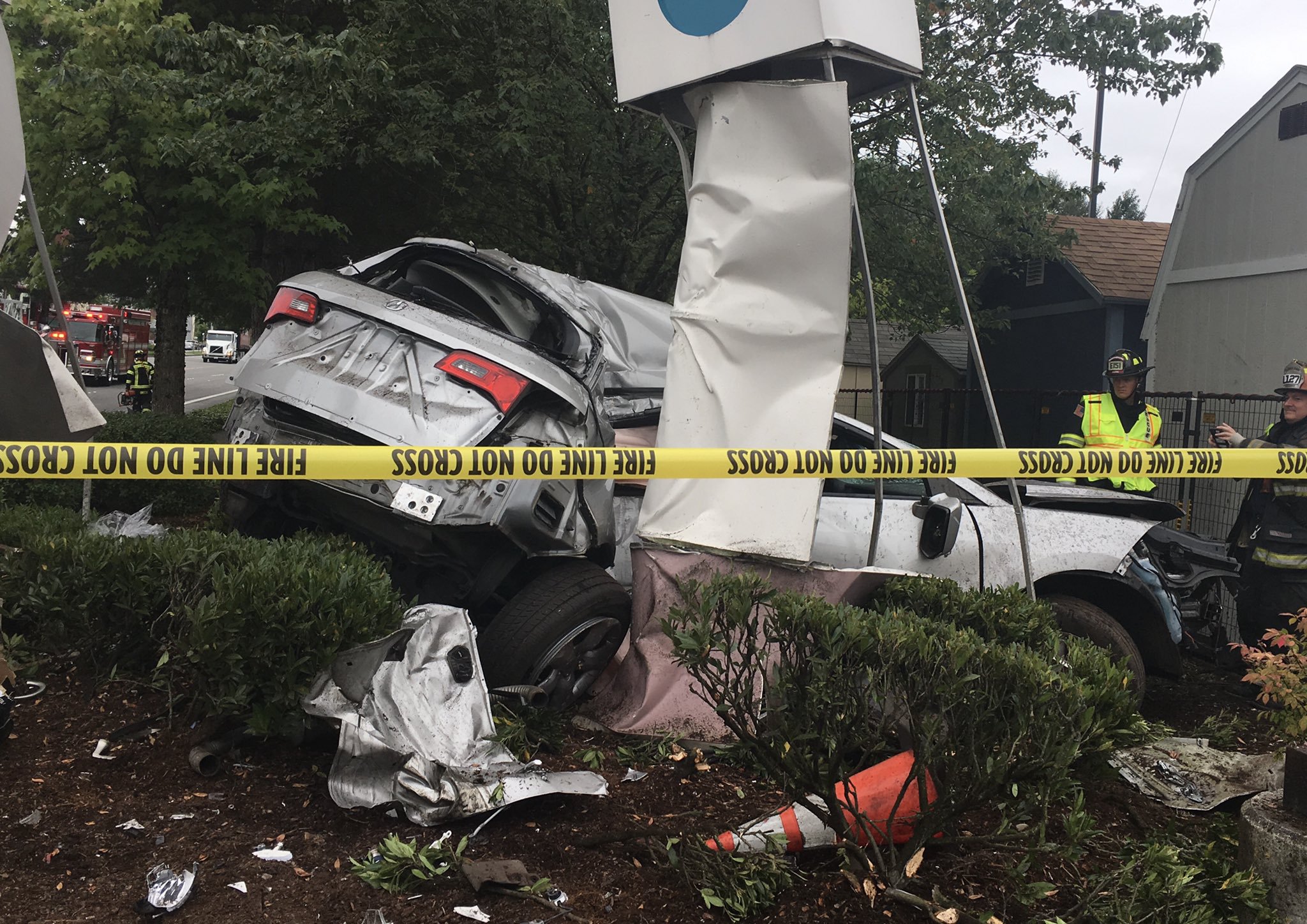 Two Drivers Hospitalized After Crash Outside Home Depot In Bothell