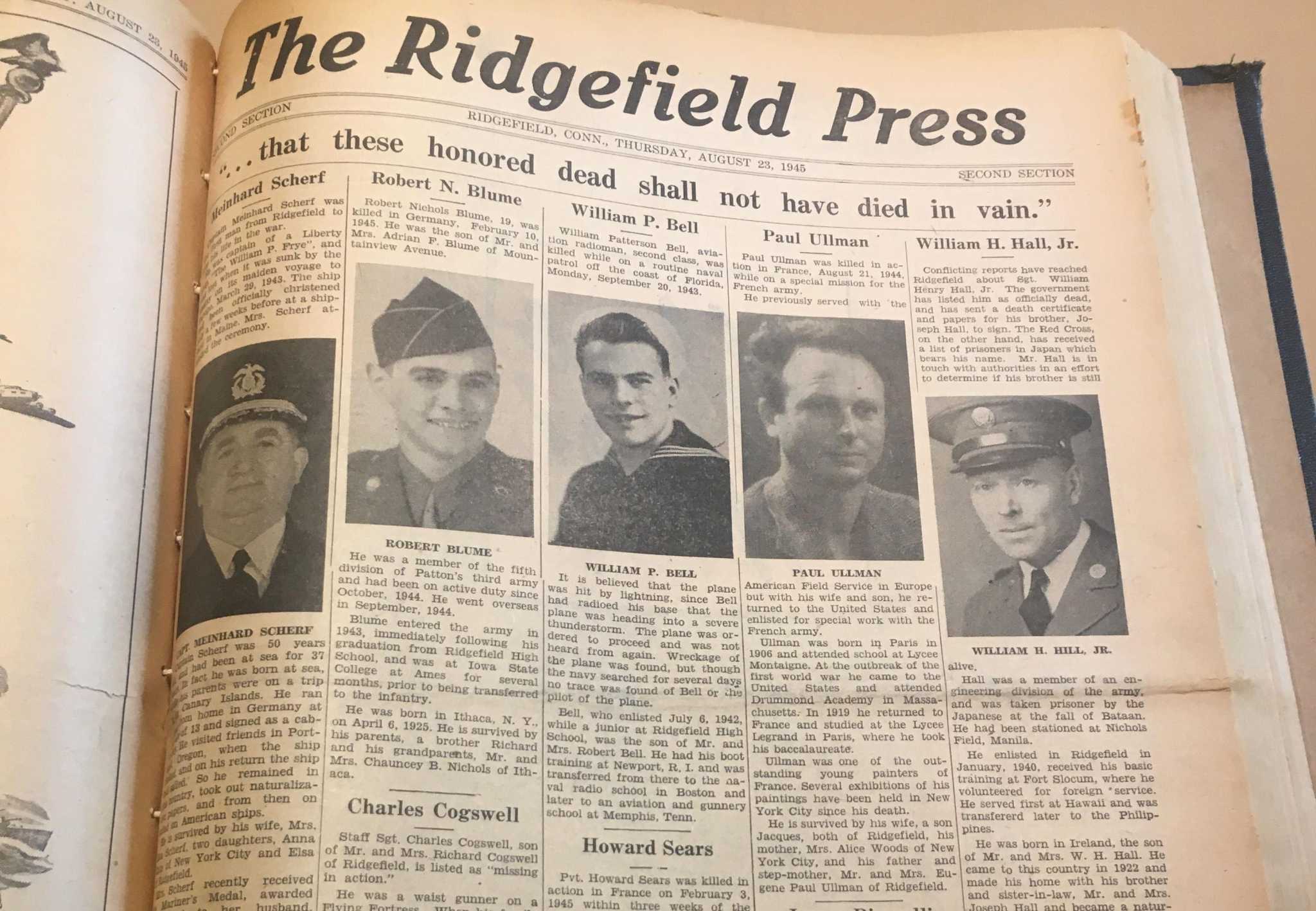 On this day in Ridgefield history: The Press prints “Victory Edition”