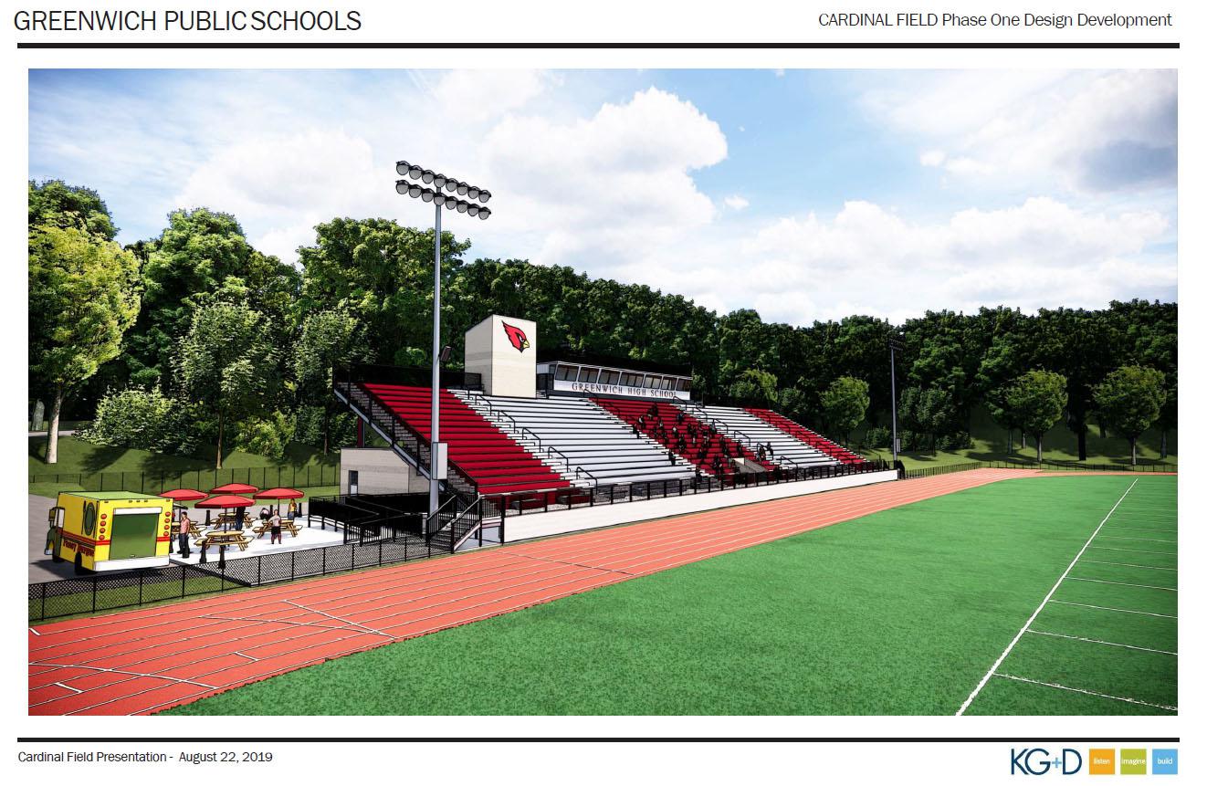 Renderings show off proposed upgrades to Greenwich High’s Cardinal Stadium