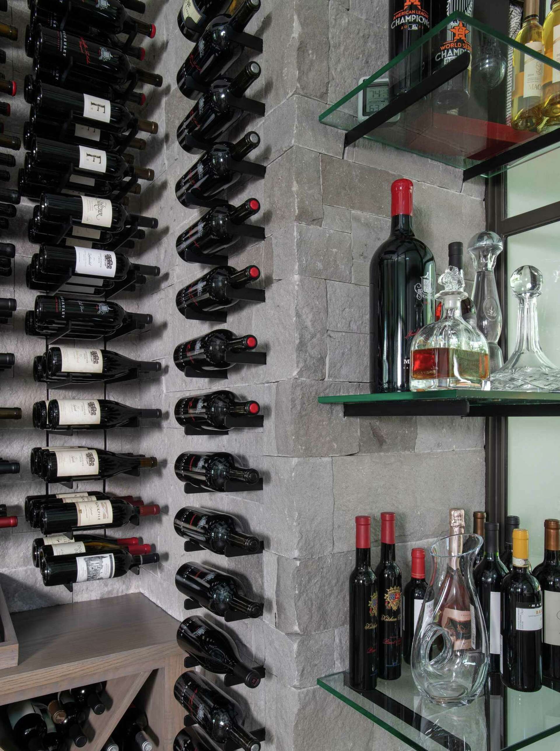 Homeowners put their passion on display in glass-enclosed wine room