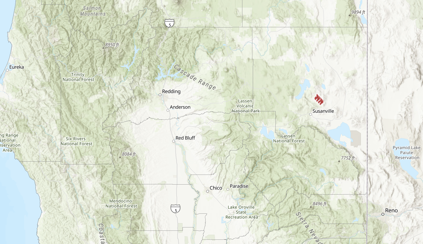 Northern California wildfire nearly doubles in size when flames break line