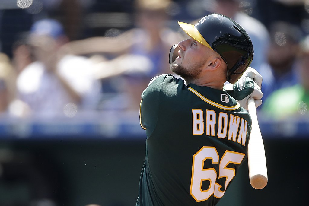 Seth Brown moves up to 6th in A’s order, Neuse at second base