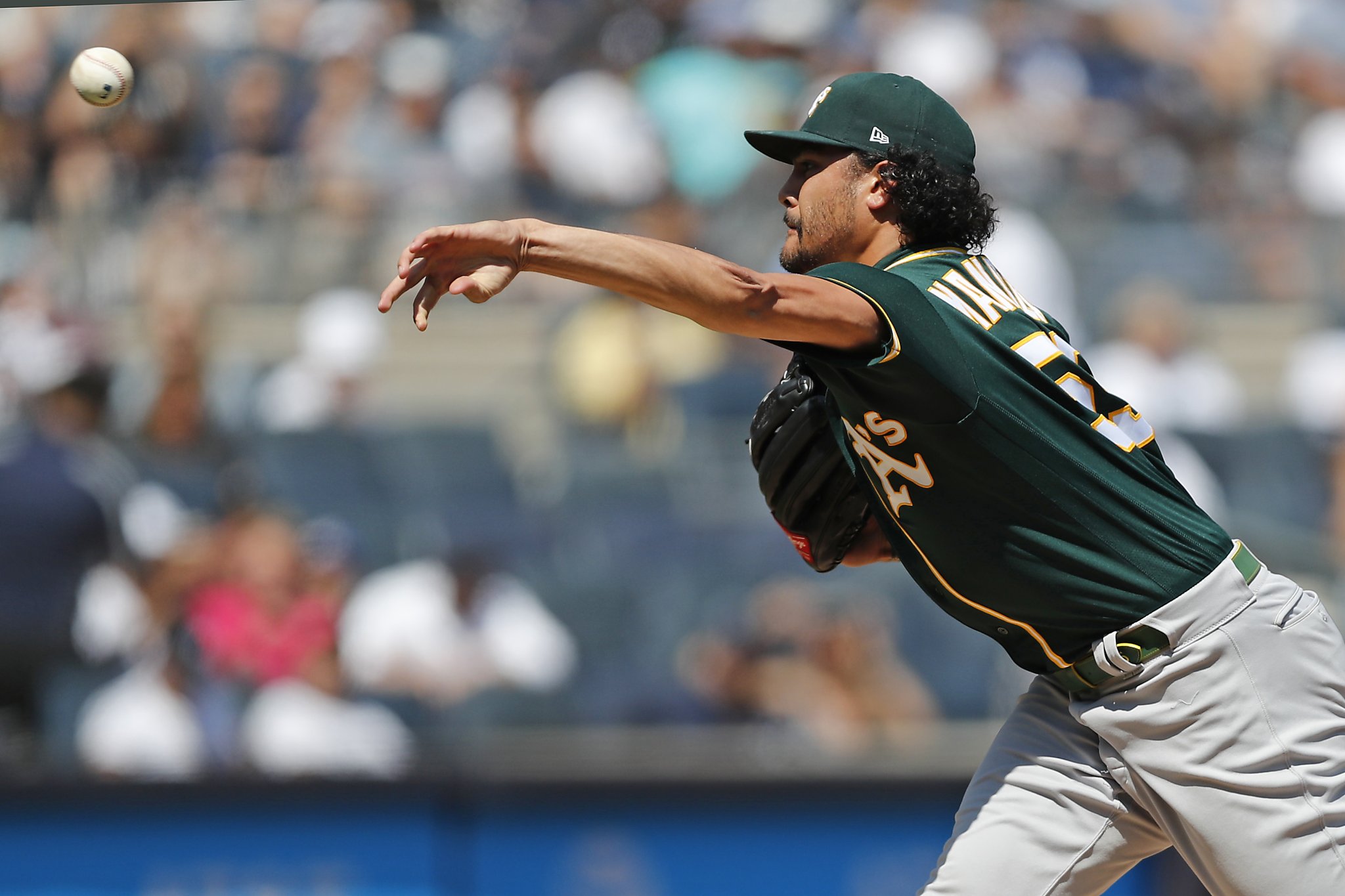Manaea superb in first start since surgery, but A’s fall to Yankees