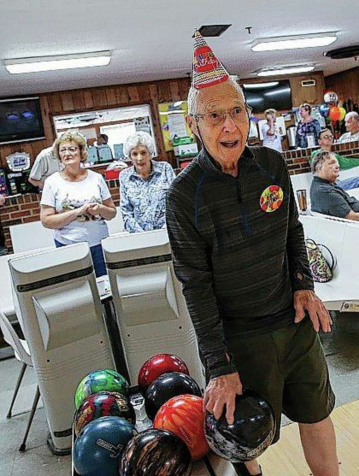 At 100, he’s still bowling along