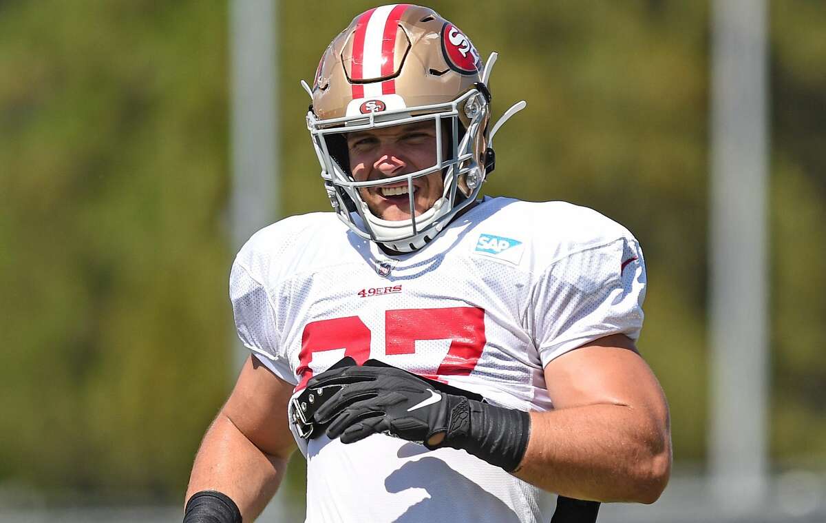 49ers’ Nick Bosa makes strong impression in return to practice