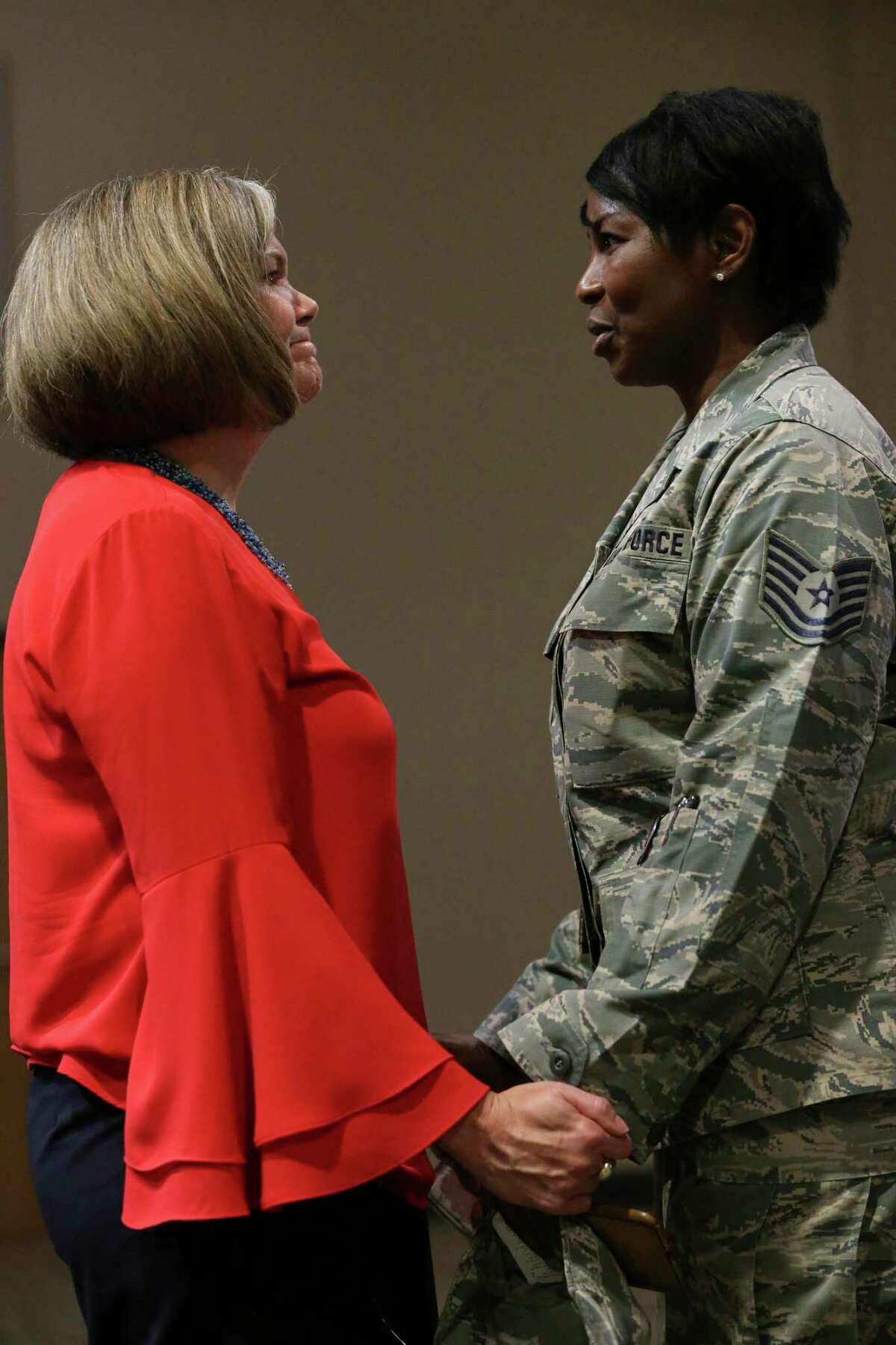 Air Force audiences in San Antonio hear how suicide tore up a family